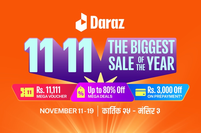 Daraz announces the biggest sale of the year; Up to 80% off, mega vouchers up to 11,111 & more ...